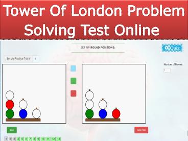 PPT – Tower Of London Problem Solving Test Online PowerPoint ...