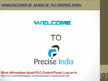 A To Z about PLC Control Panel presentation | free to download