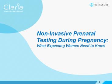 Non-Invasive Prenatal Testing During Pregnancy presentation | free to ...