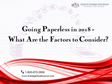 Going Paperless in 2018 - What are the Factors to Consider ...