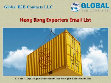 PPT – Hong Kong Exporters Email List PowerPoint presentation | free to ...