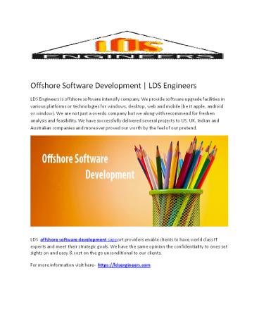 Offshore Software Development | LDS Engineers presentation | free to ...