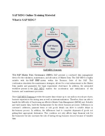 PPT – SAP MDG Material PowerPoint presentation | free to download - id: 896dce-NjdhO