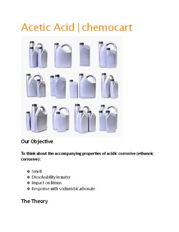 Acetic acid traders in delhi presentation | free to download