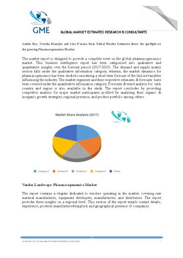 PPT – Pharmacogenomics Market Size, Share, Analysis — Forecasts To 2025 ...