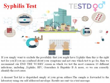 Syphilis Test presentation | free to download