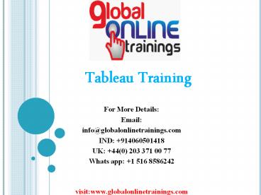 PPT – Tableau training | Tableau desktop training - global online ...