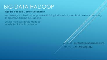 PPT – Best way to learn hadoop PowerPoint presentation | free to ...