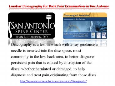 Lumbar Discography for Back Pain Examination in San Antonio ...
