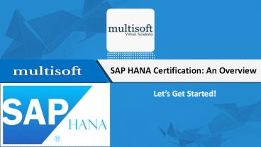 SAP HANA Certification: An Overview presentation | free to download