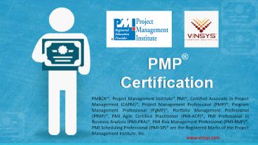 PPT – PMP Certification in Bangalore | PMP Certification Training ...
