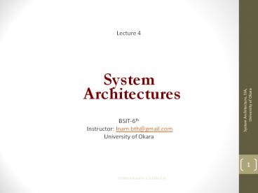 PPT – System Architecture PowerPoint presentation | free to download ...