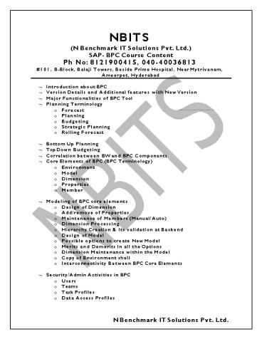 PPT – sap bpc training in hyderabad PowerPoint presentation | free to ...