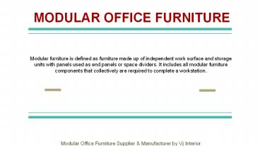Modular Office Furniture presentation | free to download