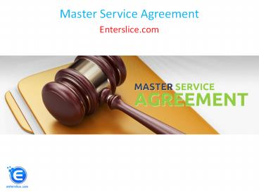 Master Service Agreement presentation | free to download