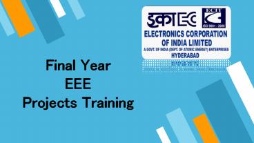 Final year EEE Projects Training Hyderabad, EEE Projects for B.tech ...