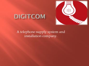Digitcom Canada Inc. presentation | free to download