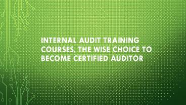 PPT – ISO 9001 and iso 14001 Internal Auditor Training PowerPoint ...