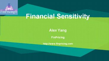 Financial Sensitivity presentation | free to download