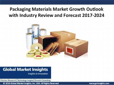 Packaging Materials Market by products, applications & regional ...