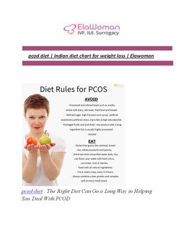 PPT – pcod diet | Indian diet chart for weight loss | Elawoman ...