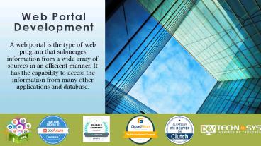PPT – Web Portal Development Services - Dev Technosys Pvt. Ltd ...