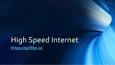 High Speed Internet presentation | free to download