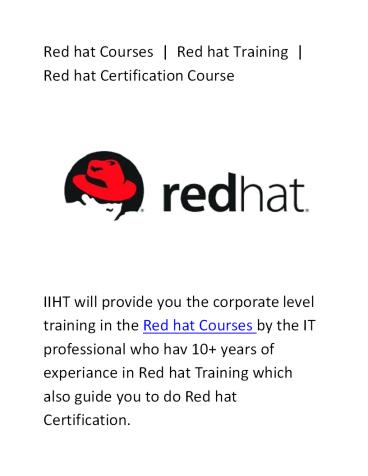 Red hat Certification Course | Red hat Courses | Red hat Training ...