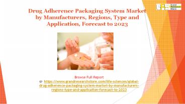 Drug Adherence Packaging System Market by Manufacturers, Regions, Type ...
