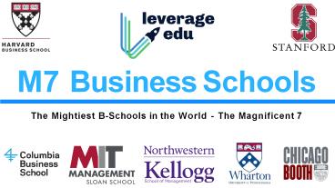 M7 Business Schools - All You Need to Know - Leverage Edu (1 ...