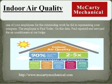 PPT – Indoor Air Quality PowerPoint presentation | free to download ...