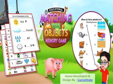 Educational Matching the Objects - Memory Game presentation | free to ...