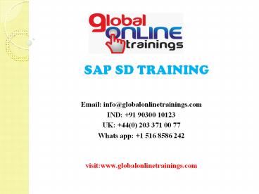 SAP SD Training | SAP Sales and Distribution Training - GOT ...