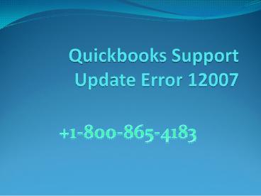 PPT – How to fix error code 12007 PowerPoint presentation | free to ...