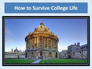 How to Survive College Life presentation | free to download