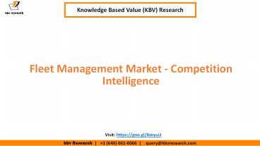 PPT – Fleet Management Market - Competition Intelligence PowerPoint ...