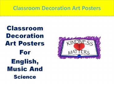 PPT – Classroom art posters make of classroom more education for ...
