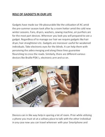 ROLE OF GADGETS IN OUR LIFE presentation | free to download