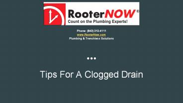 Tips For A Clogged Drain presentation | free to download