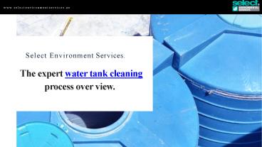 Water tank cleaning process presentation | free to download
