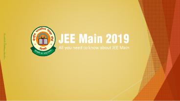 PPT – JEE Main 2019 (4) PowerPoint presentation | free to download - id ...