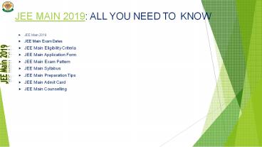 JEE Main 2019 (5) presentation | free to download