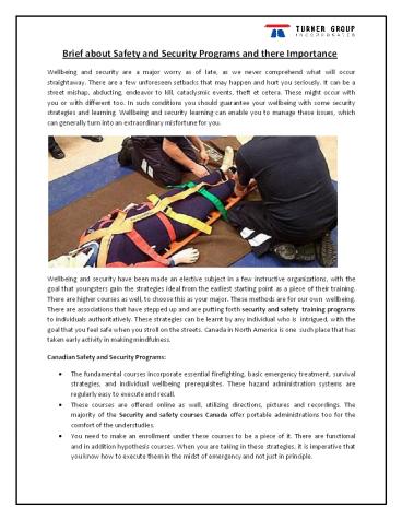 PPT – Brief about Safety and Security Programs and there Importance ...