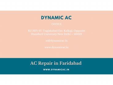 PPT – AC repair in Faridabad PowerPoint presentation | free to download ...