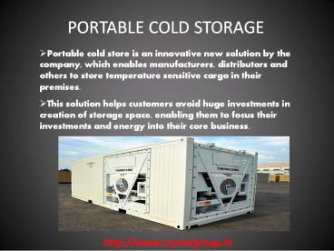 Crystal Cold storage supply chain solutions (2) presentation | free to ...