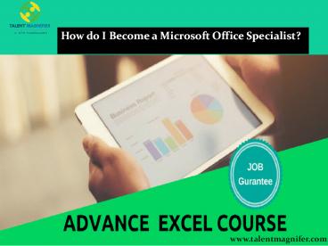 Advanced Excel Training in Delhi presentation | free to download