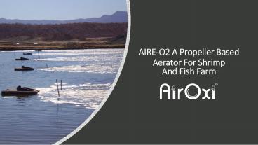 PPT – AIRE-O2 A Propeller Based Aerator For Shrimp And Fish Farm ...