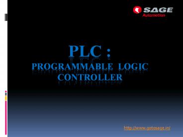 PLC programming classes|PLC Automation Training in Thane Mumbai|Sage ...
