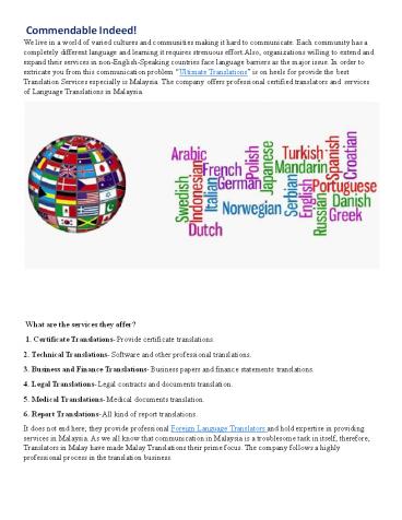 PPT – Language Translation Services in PowerPoint presentation | free ...