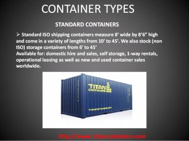Container Types presentation | free to download